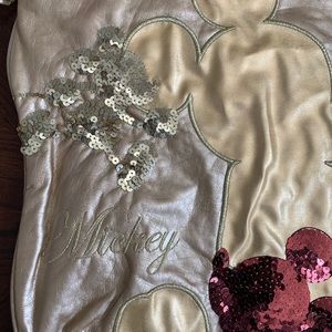 Disney | Bags | Disney Mickey Mouse Sequin Gold Metallic Bag | Poshmark
